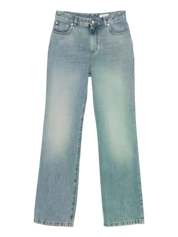 Alexander McQueen Straight-leg Cotton Jeans - Blue