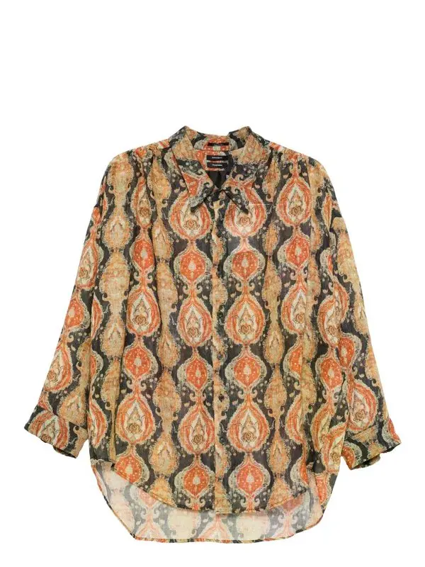 R13 Paisley Print Button-down Shirt - Black
