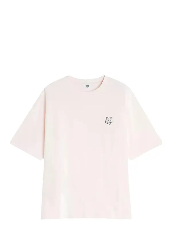 Maison Kitsuné Crew-neck Fox-head T-shirt - Pink