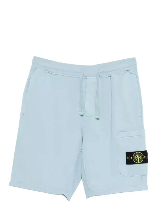 Stone Island Logo-patch Drawstring Shorts - Blue