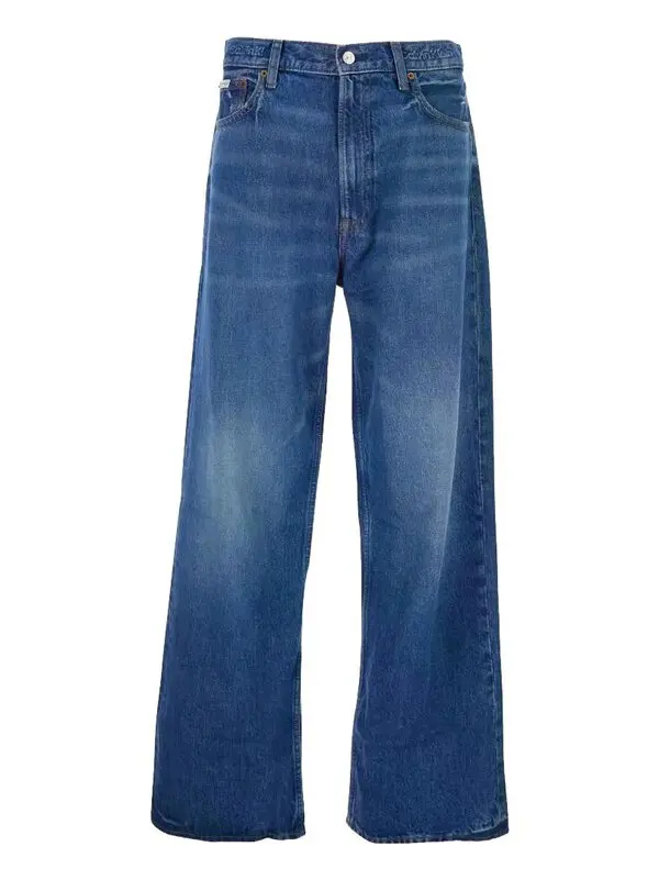 Calvin Klein Logo-patch Regular Fit Jeans - Blue