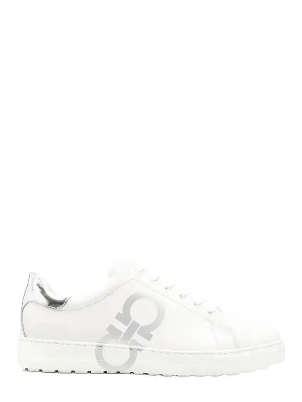FERRAGAMO Gancini Logo-print Low-top Sneakers - White
