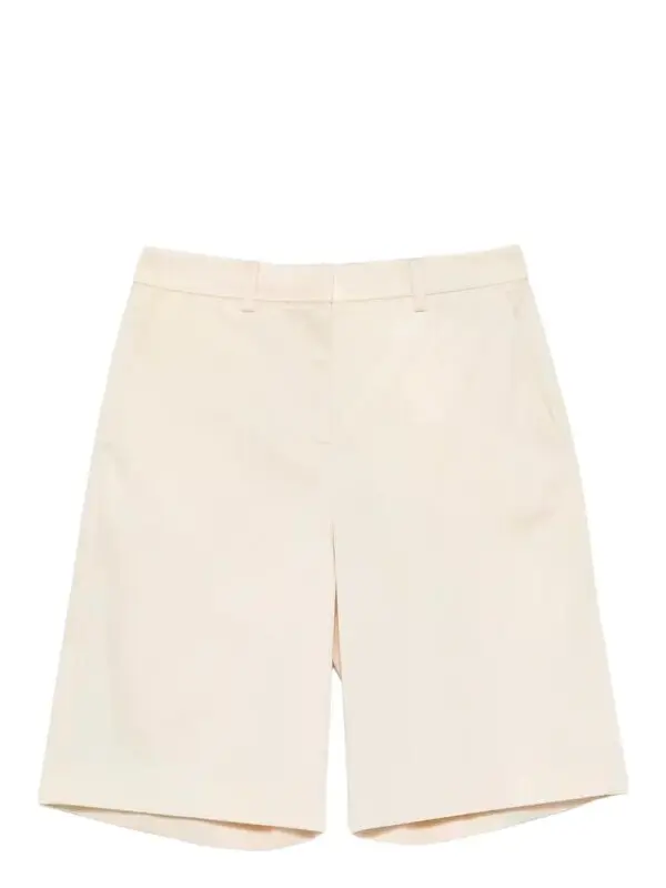 Patrizia Pepe Tailored Shorts With Logo Detail - Neutrals
