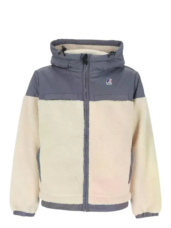 K-WAY Fleece Hooded Jacket - Neutrals