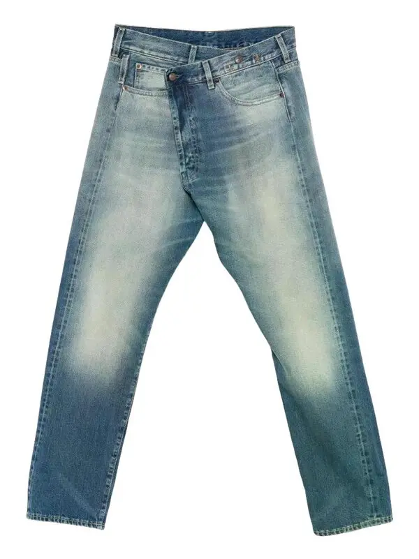 R13 Crossover Waistband Jeans - Blue