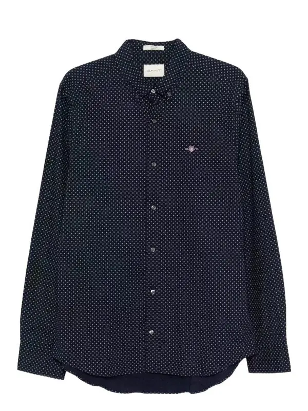 Gant Polka-dot Button-fastening Shirt - Blue