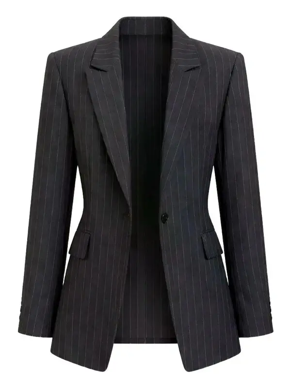 Cynthia Rowley Pinstriped Blazer - Grey
