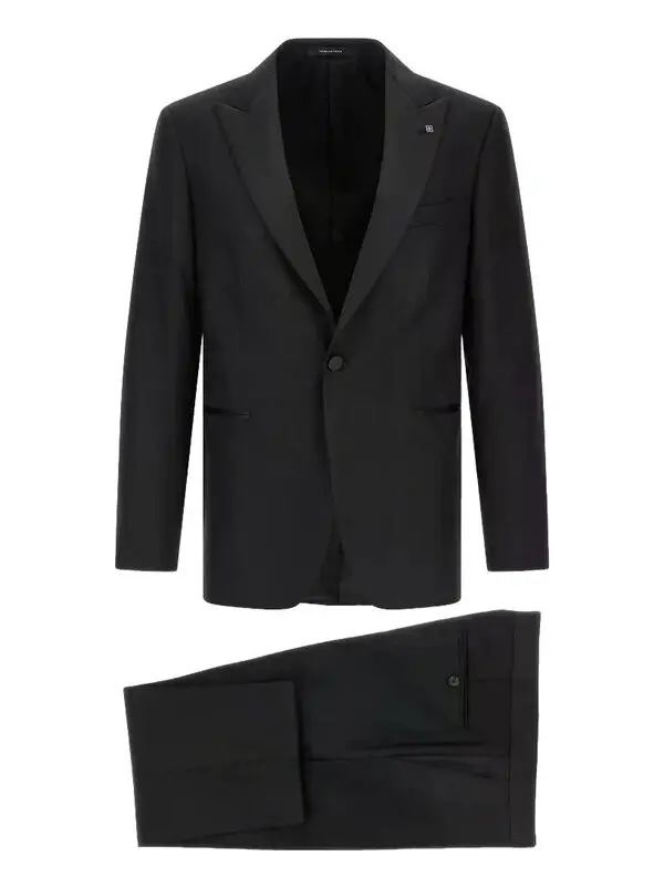 Tagliatore Peak-lapels Suit - Black