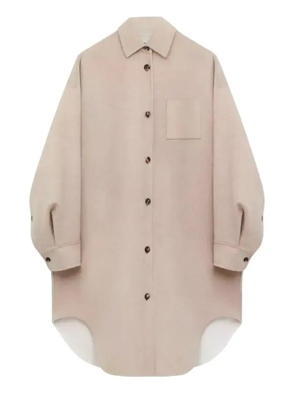 Loewe Buttoned Coat - Neutrals