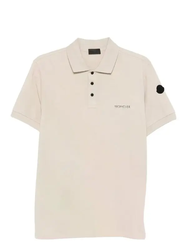 Moncler Button Polo Shirt - Neutrals