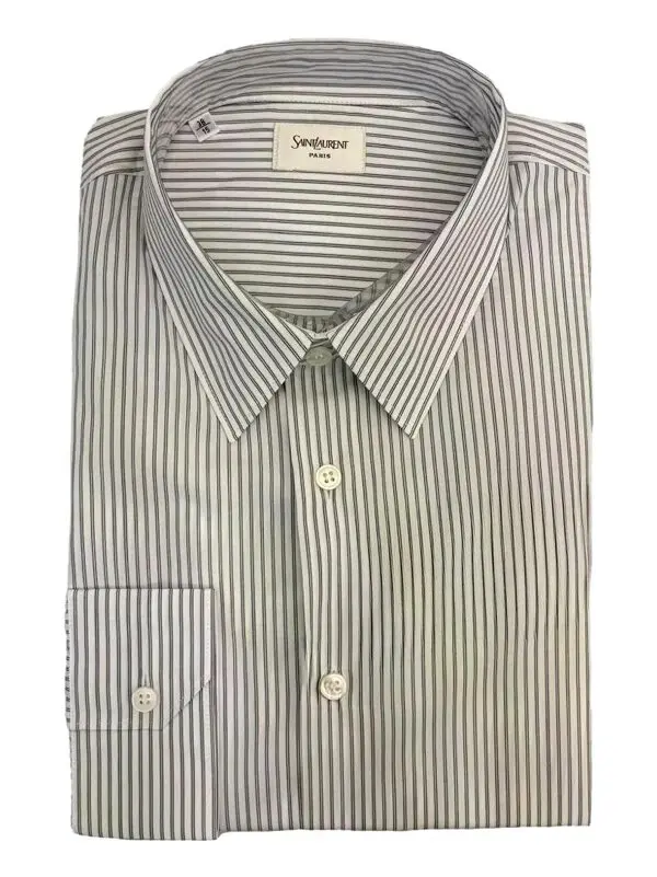 Saint Laurent Striped Buttoned Shirt - White