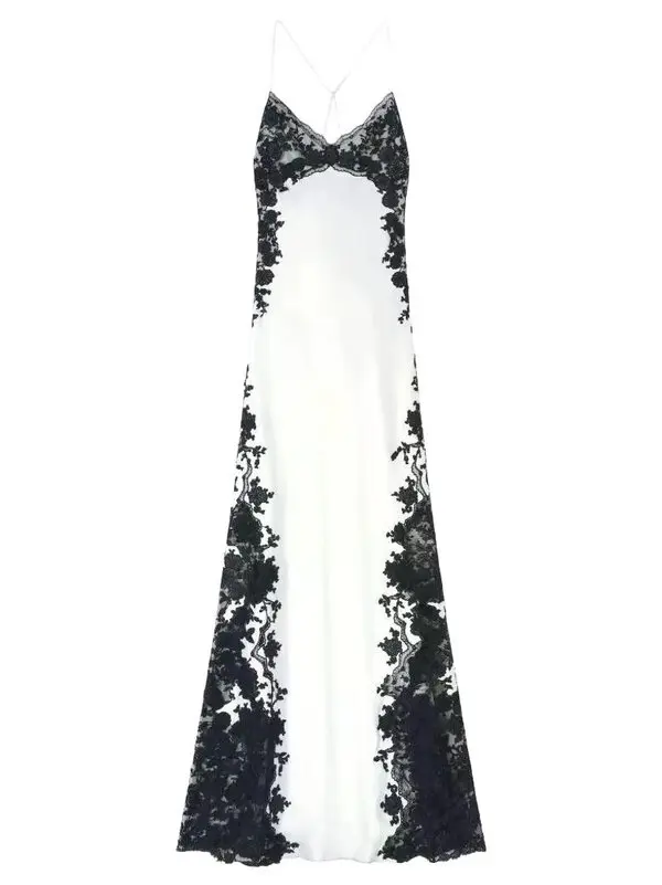 Ermanno Scervino Lace-panel Maxi Dress - White