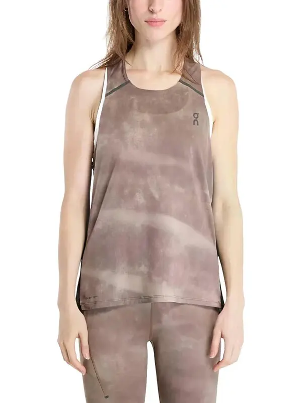 On Printed Performance Tank Top - Neutrals