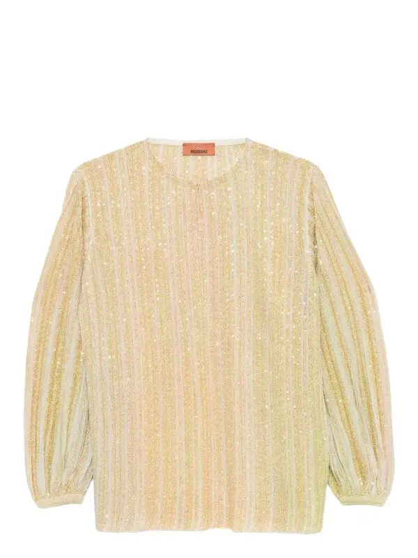 Missoni Striped Blouse - Gold