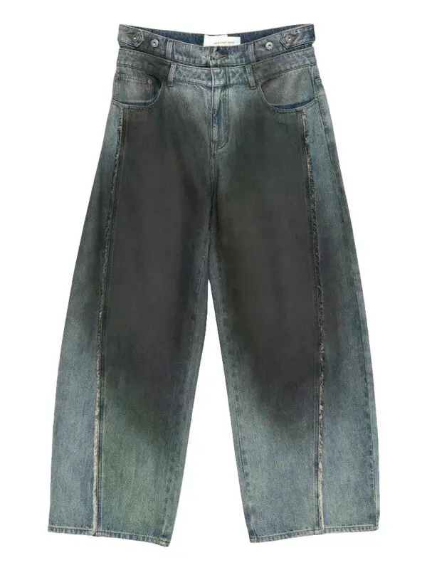 FENG CHEN WANG Gradient-effect Denim Jeans - Blue