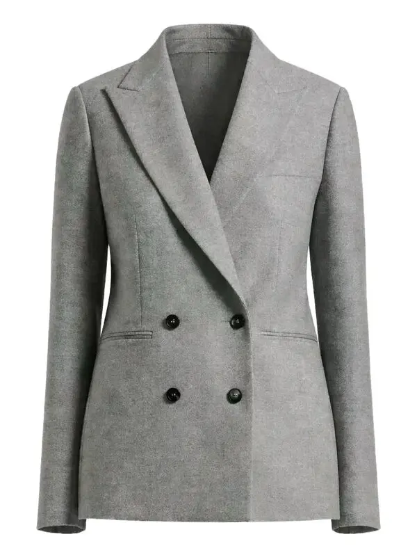 Peserico Pocket Double-breasted Blazer - Grey