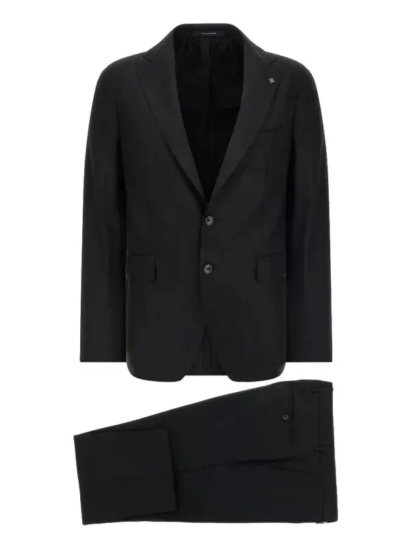 Tagliatore Virgin-wool Tailored Suit - Black