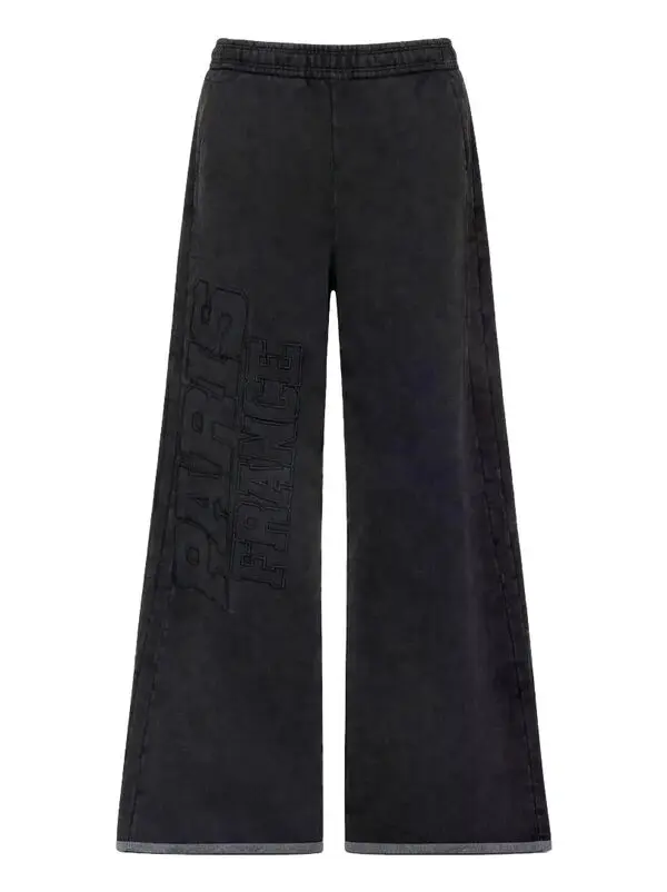 Vetements Paris Wide-leg Trousers - Black