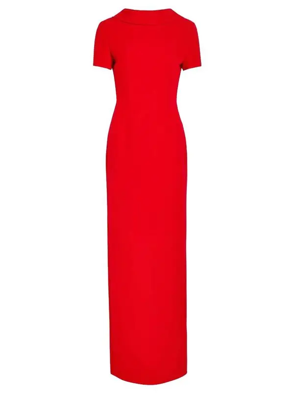 Roland Mouret Crepe Maxi Dress - Red