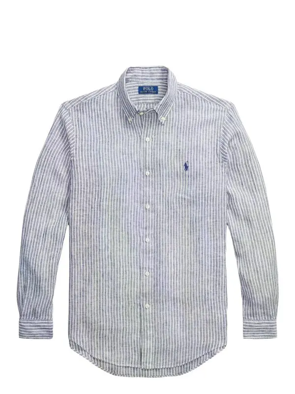 Polo Ralph Lauren Striped Linen Shirt - Blue