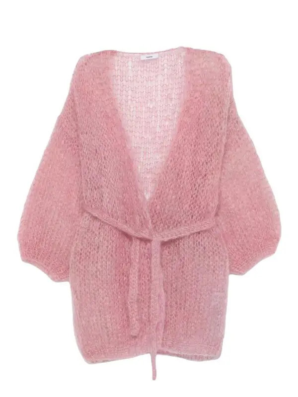 Maiami Tie-waist Cardigan - Pink
