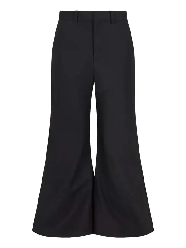Rosie Assoulin Cropped Flared Trousers - Black