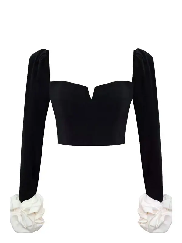POST MERIDIEM Velvet Top - Black