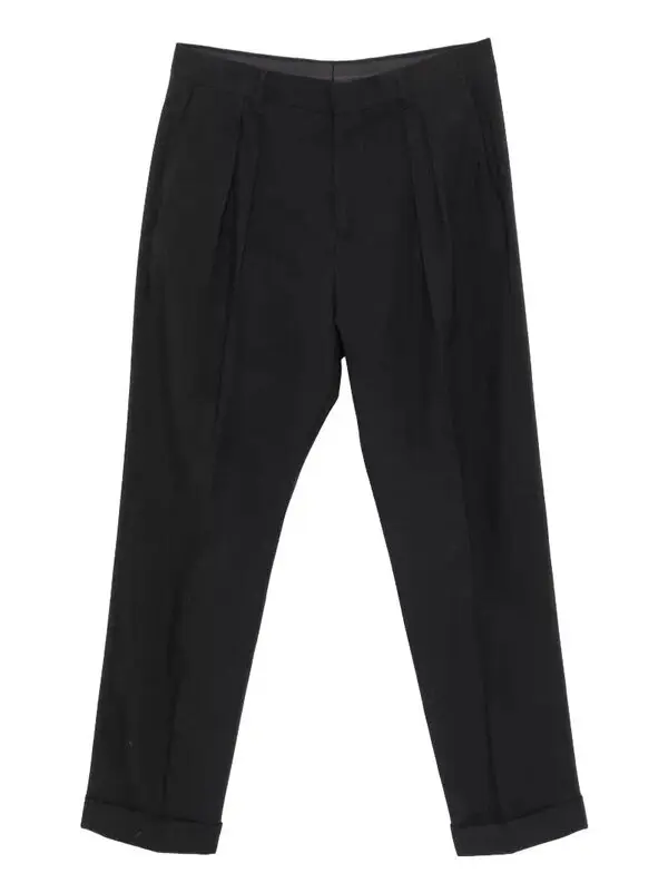 Paul Smith Pleated Wool Trousers - Black