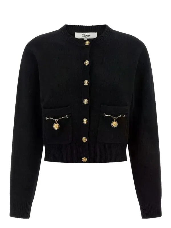 Chloé Metal-button Cardigan - Black