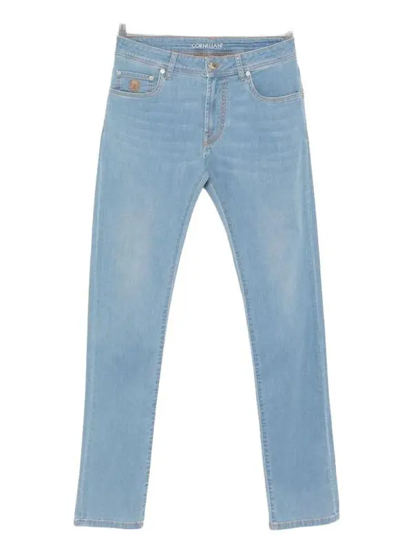 Corneliani Straight Leg Jeans - Clear Blue