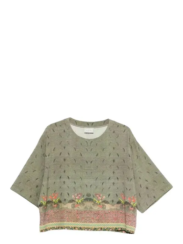 PIERRE-LOUIS MASCIA Adanastr Floral-print Top - Green