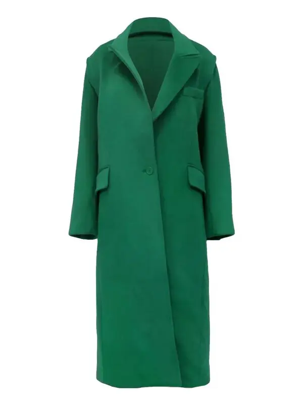 Maje Givera Single-breasted Coat - Green