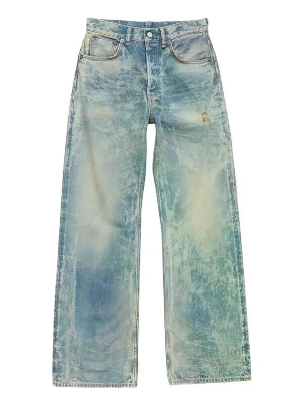 Acne Studios Patch Denim Wide-leg Jeans - Blue