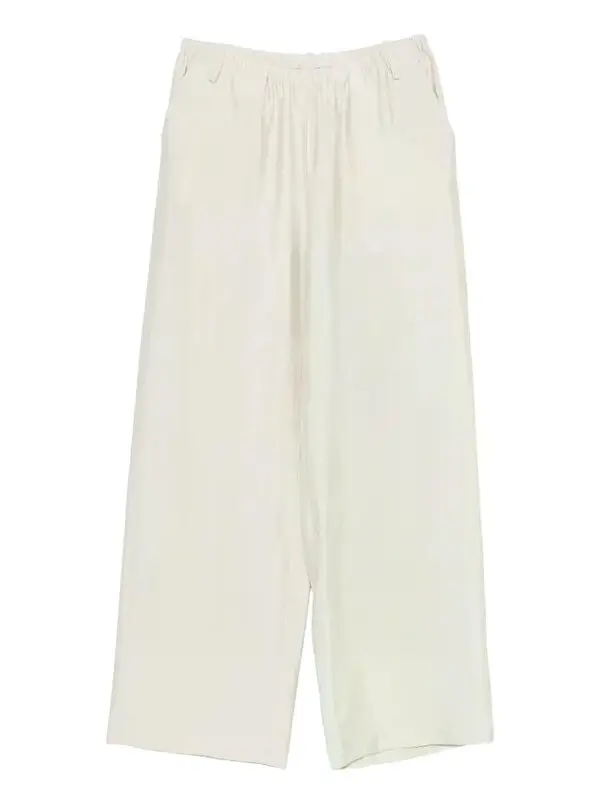 ALYSI Elasticated-waistband Wide Leg Trousers - Neutrals