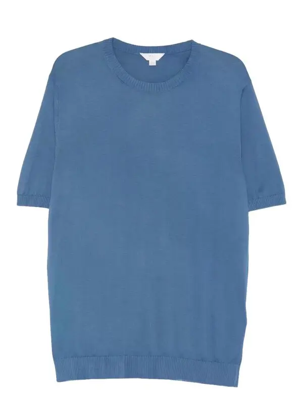 Malo Crew-neck Knit T-shirt - Blue