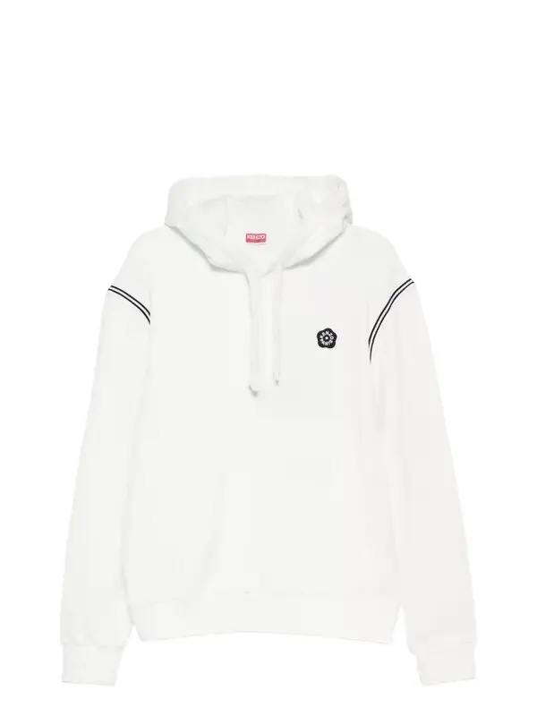 Kenzo Boke Flower Embroidered Hoodie - White