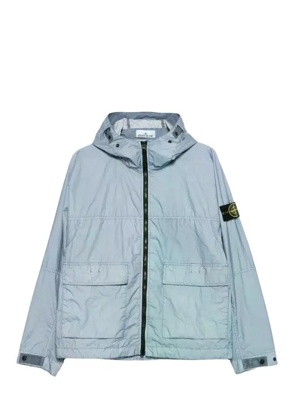 Stone Island Hooded Zip Jacket - Blue
