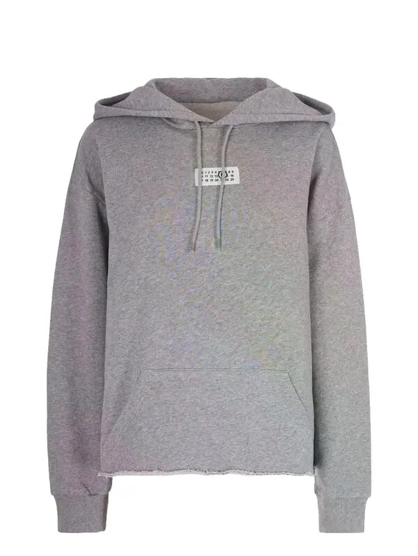 MAISON MARGIELA Numbers-patch Hoodie - Grey