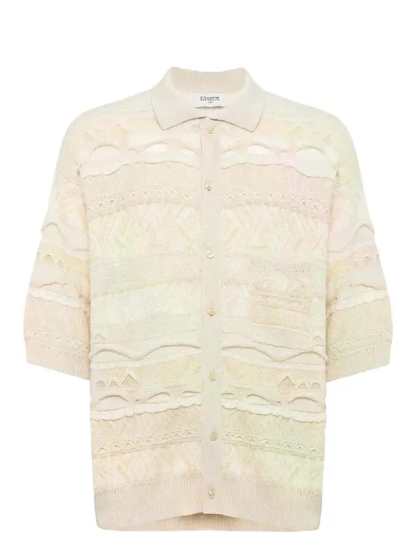 LANEUS Knitted Shirt - Neutrals