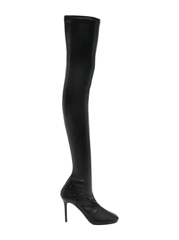 COURREGES Oblique Knee-high Boots - Black