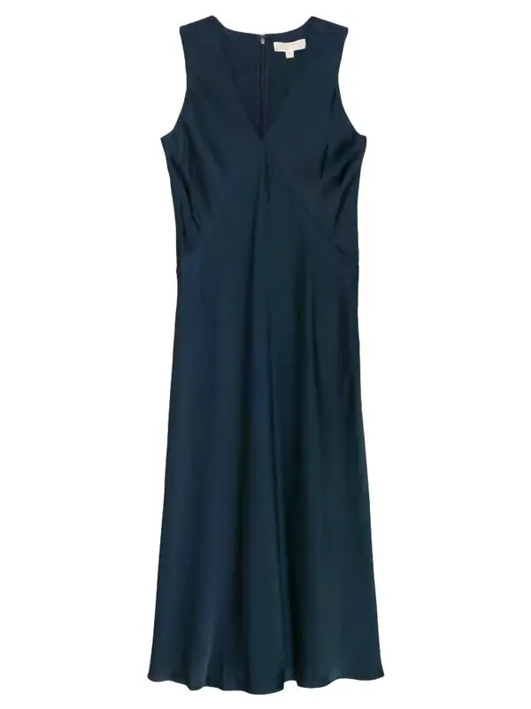 Michael Kors V-neck Paneled Dress - Blue