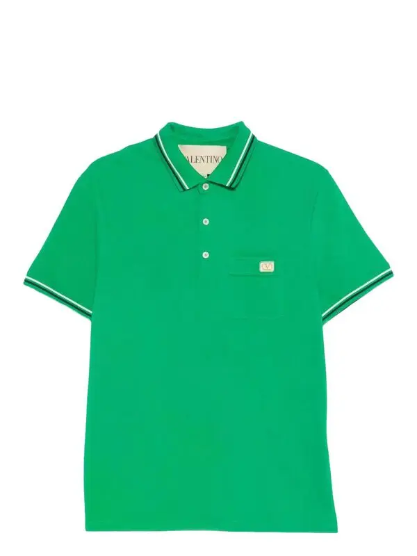 Valentino Garavani Pocket Trim Polo T-shirt - Green