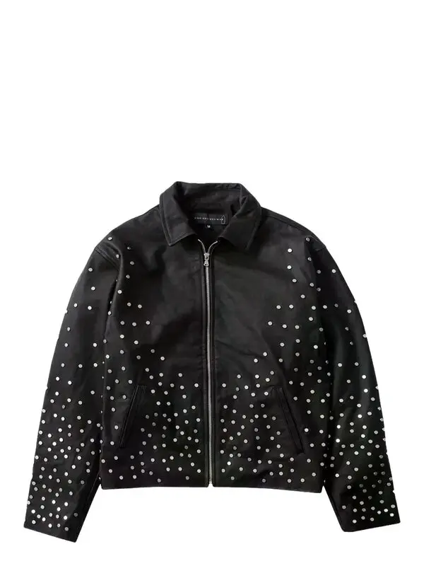 WHO DECIDES WAR BY EV BRAVADO Studded Trucker Jacket - Black