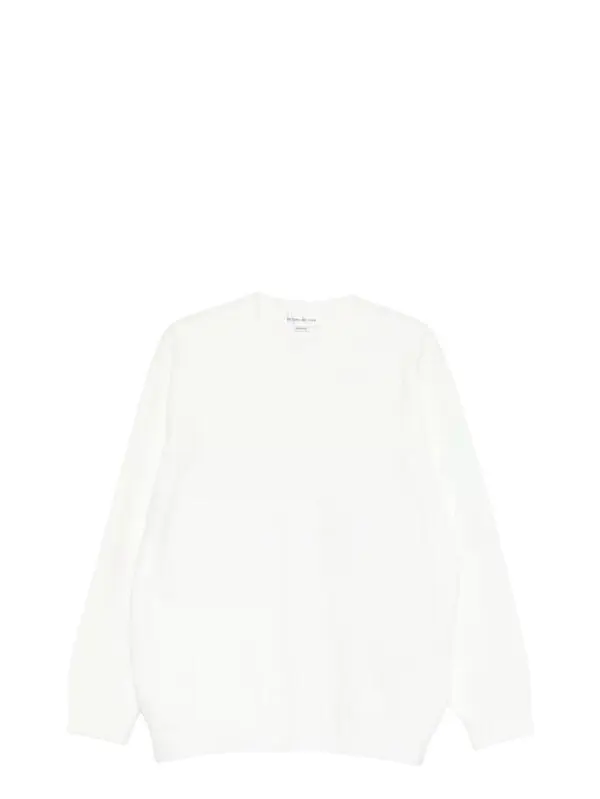 Victoria Beckham V-neck Long-sleeve Sweatshirt - White