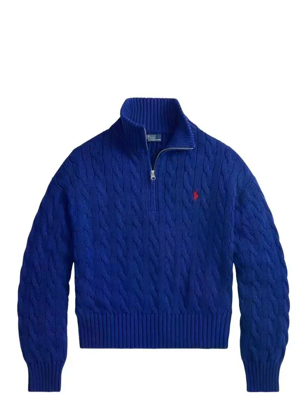 Polo Ralph Lauren Cable-knit Zip Sweater - Blue