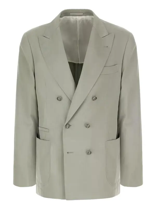 Brunello Cucinelli Double-breasted Blazer - Green