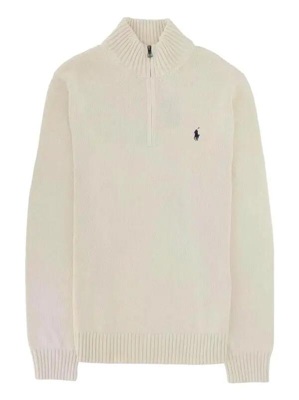 Polo Ralph Lauren Half-zip Cotton Sweater - Neutrals