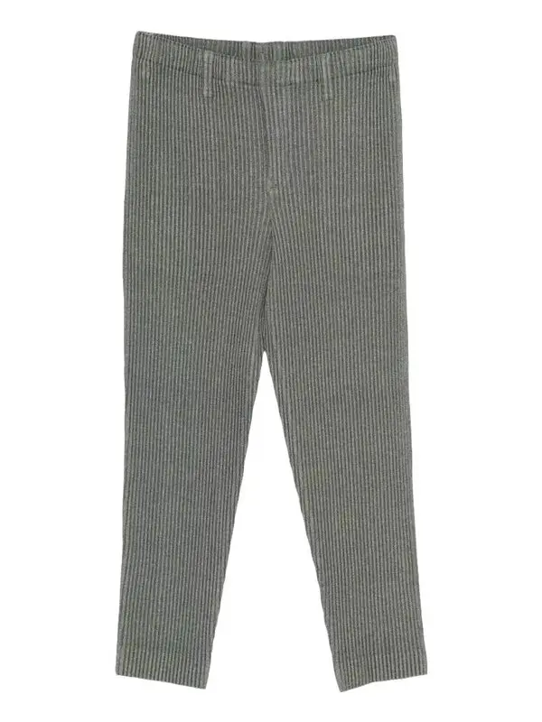 Issey Miyake Pleated Tapered Trousers - Grey