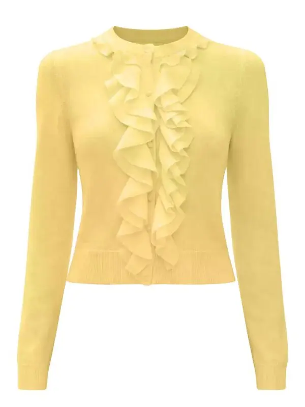 Alice + Olivia Round-neck Cardigan - Yellow