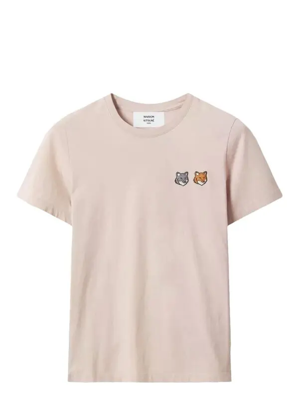 Maison Kitsuné Fox-motif T-shirt - Pink